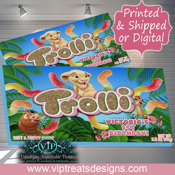 Lion King Themed Gummy Worms Custom Candy Party birthday - Etsy