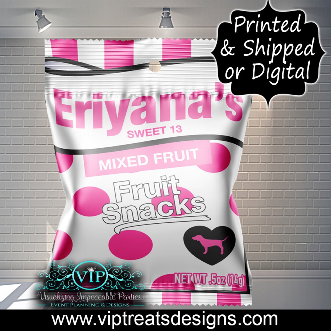 Victoria's Secret PINK Fruit Snacks - Treats- Favors - Party - Birthday ...
