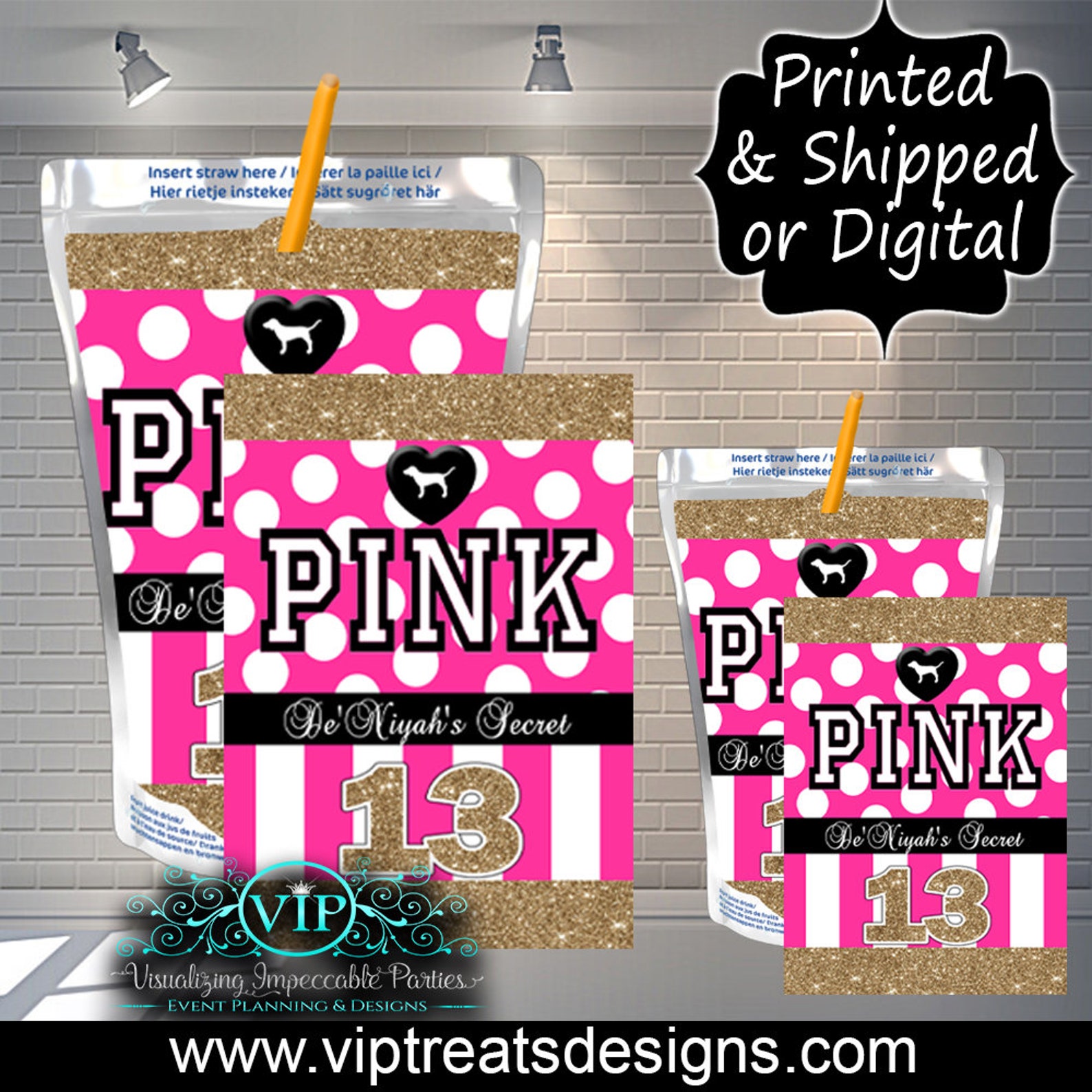 Victoria's Secret PINK Capri Sun Juice Pouch Party - Etsy
