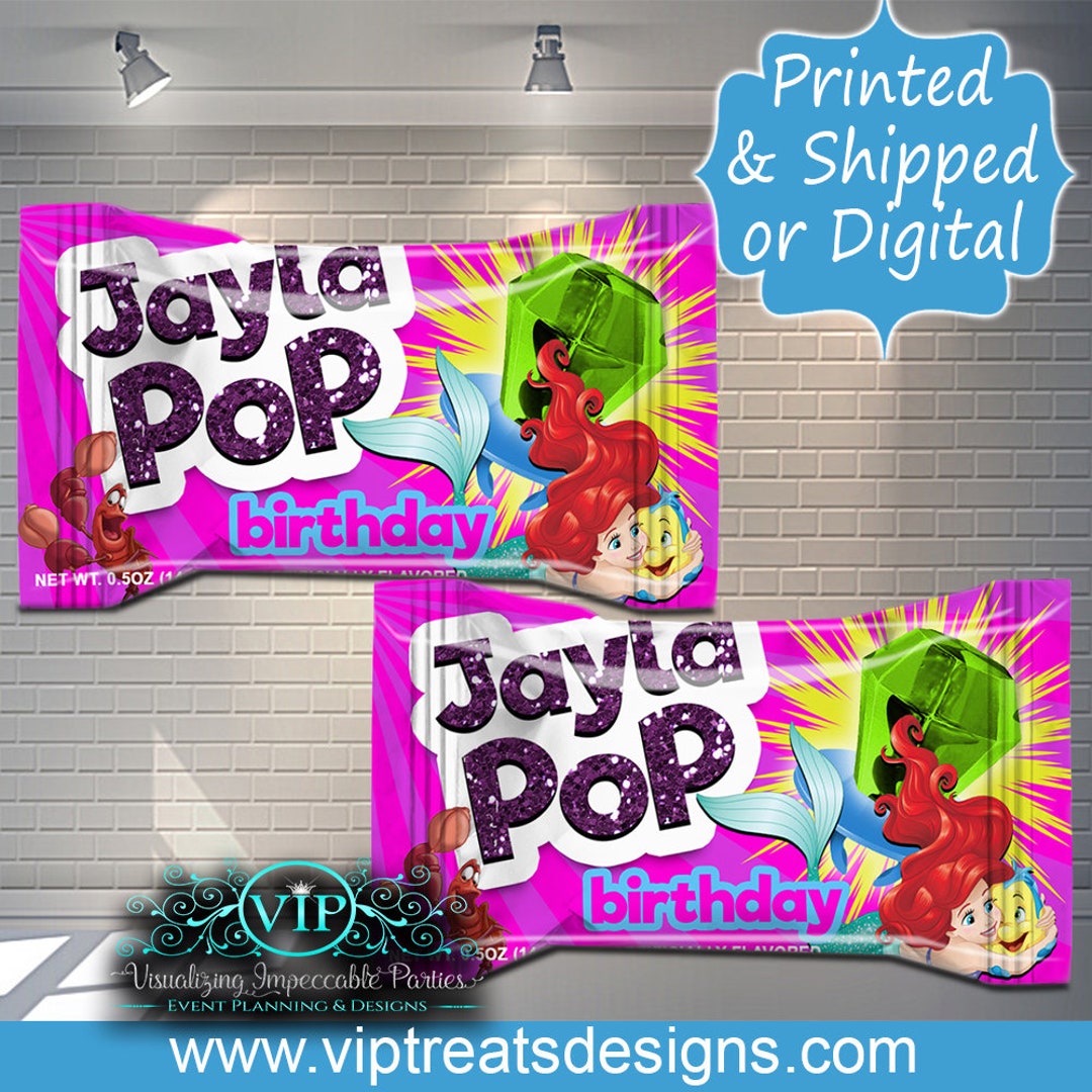 Little Mermaid Ariel Ring Pop - Treats- Favors - Party - Birthday ...
