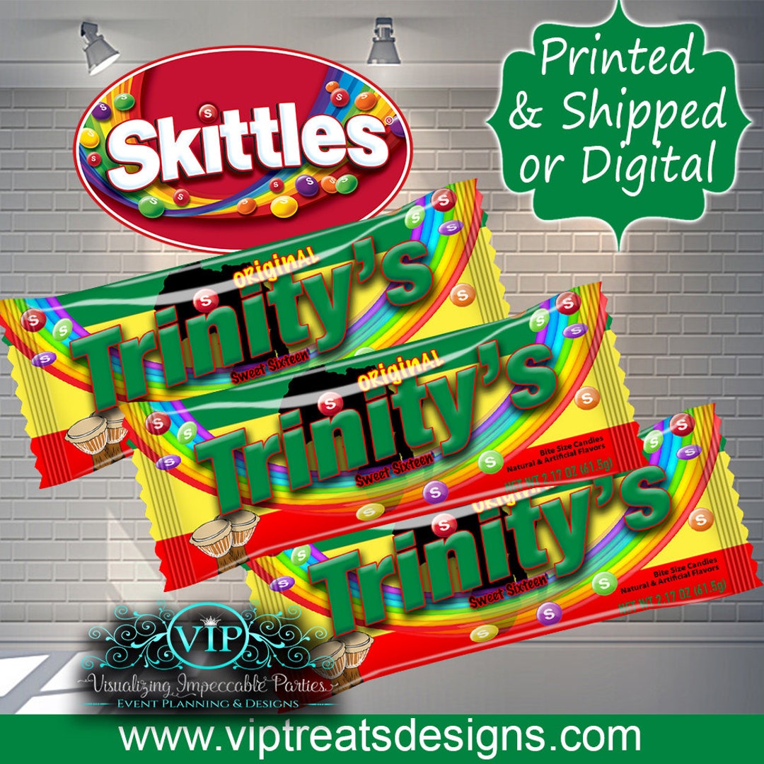 Africa Themed Skittles - Custom Candy - Party - Birthday - Digital ...