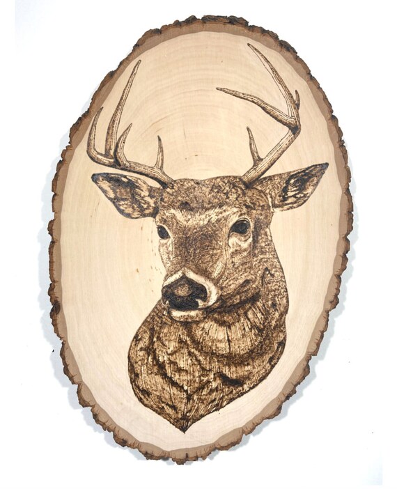 Deer Head Wood Burning Pattern