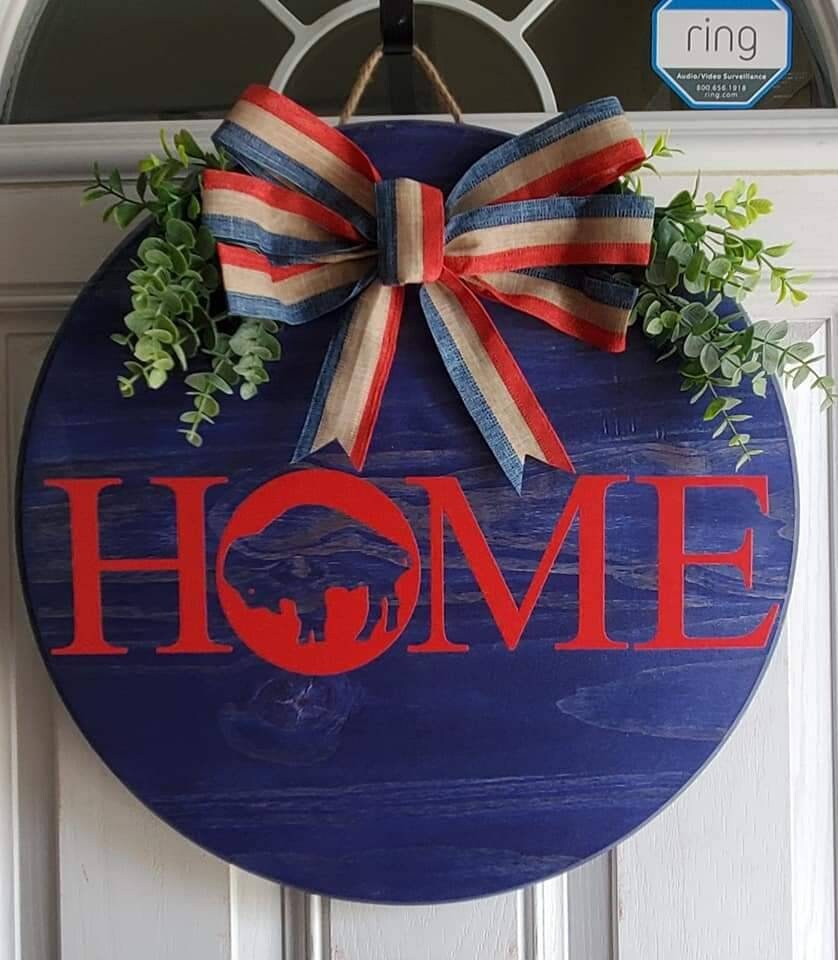 Buffalo Home Sign, Door Sign, Welcome Sign, Buffalo NY, Buffalo Decor ...