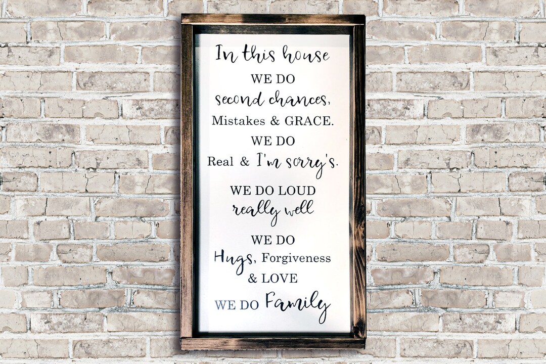 In This House We Do Second Chances Wood Sign - Etsy
