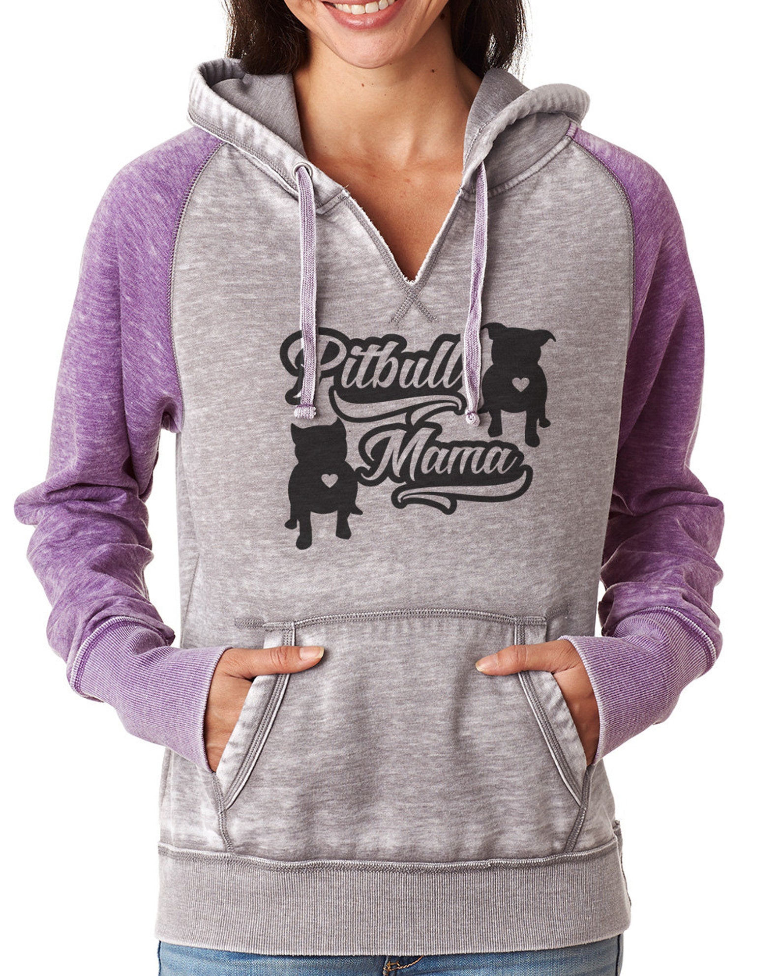 Pitbull Mama Women's Zen Fitted Pullover Hoodie Pitbull - Etsy