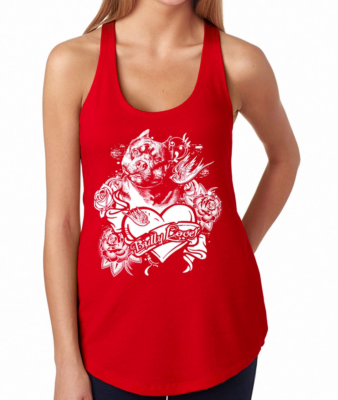 Bully Lover Racerback Tank Top – Pit Bull Tattoo Design - Etsy