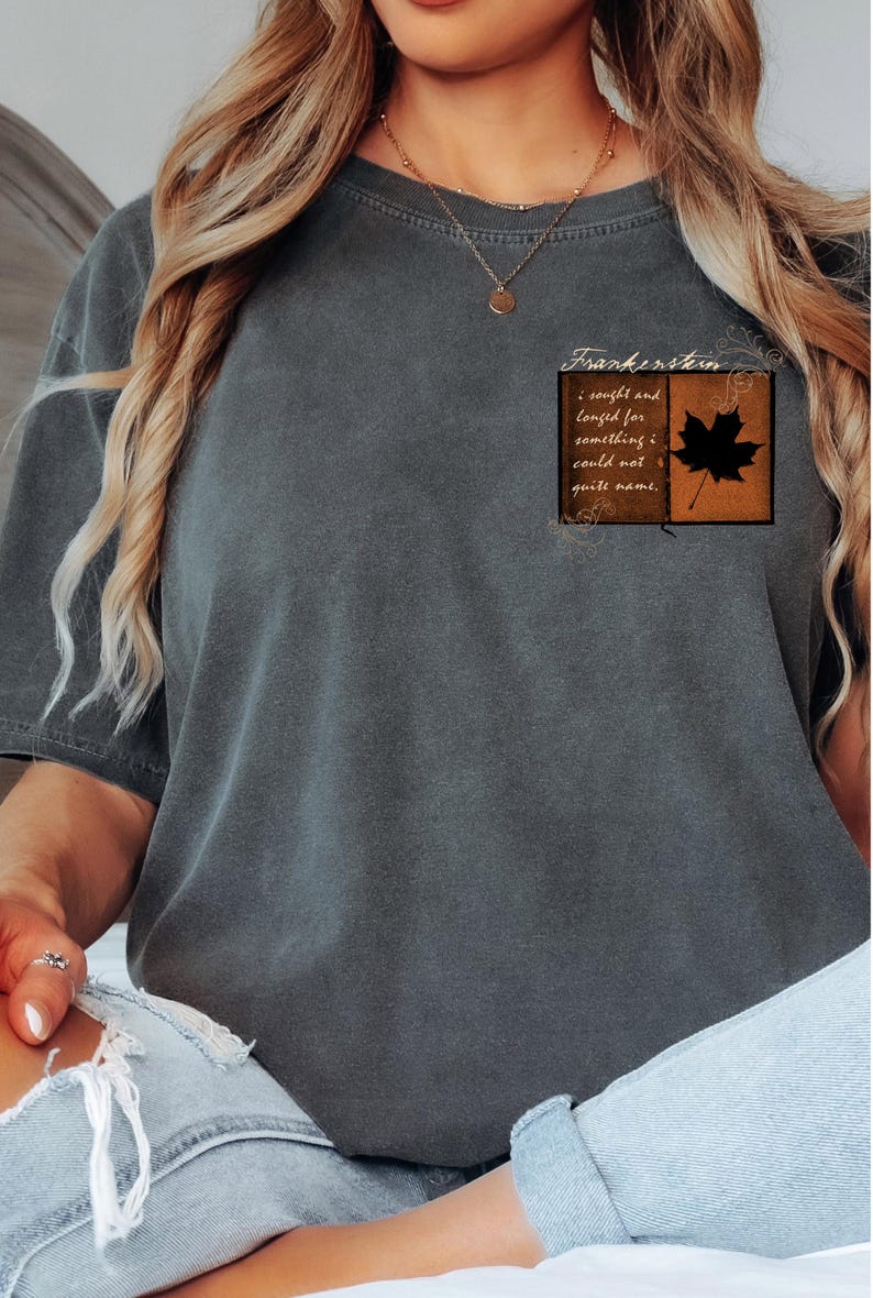 Frankenstein Leaf Design 2025 T-shirt, Gothic Romance Movie Tee on Comfort Colors Shirt - Etsy