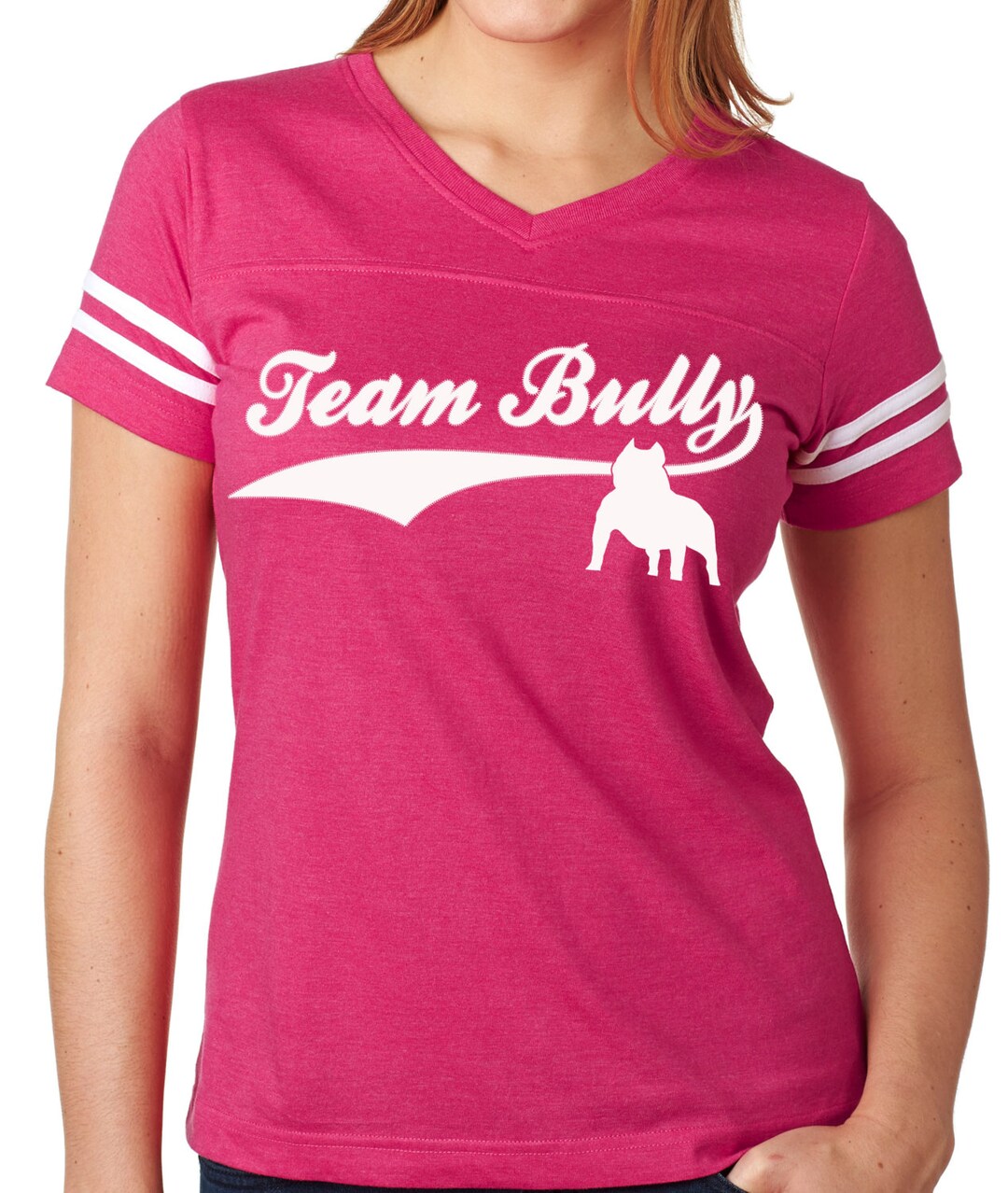 Team Bully Women's Bully Dog Football Jersey Bully Shirt Pit Bull Shirt ...