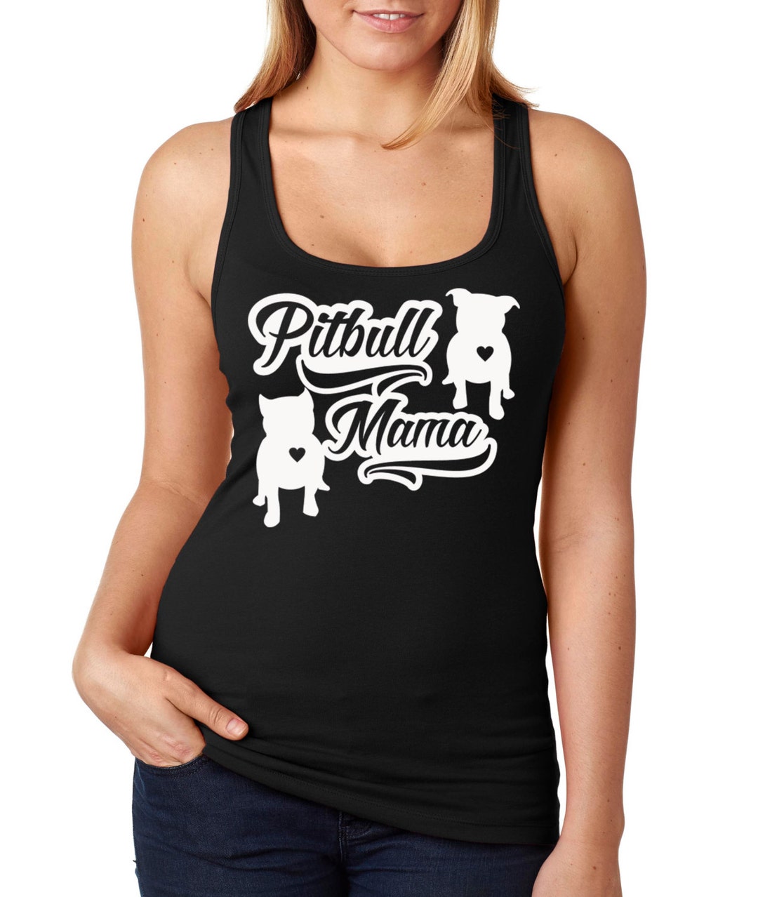 Pitbull Mama Racerback Tank – Bully Breed Dog Mom Shirt - Etsy