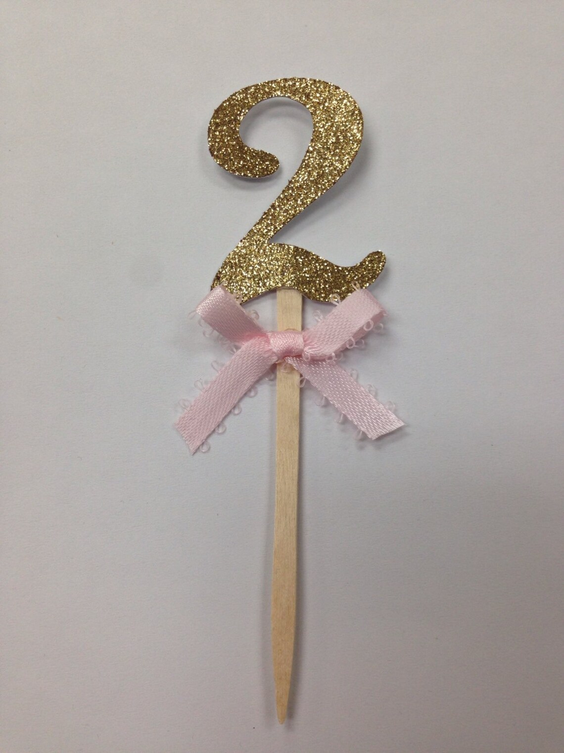 Second Birthday Cupcake Toppers Two Pink and Gold 2nd Birthday - Etsy