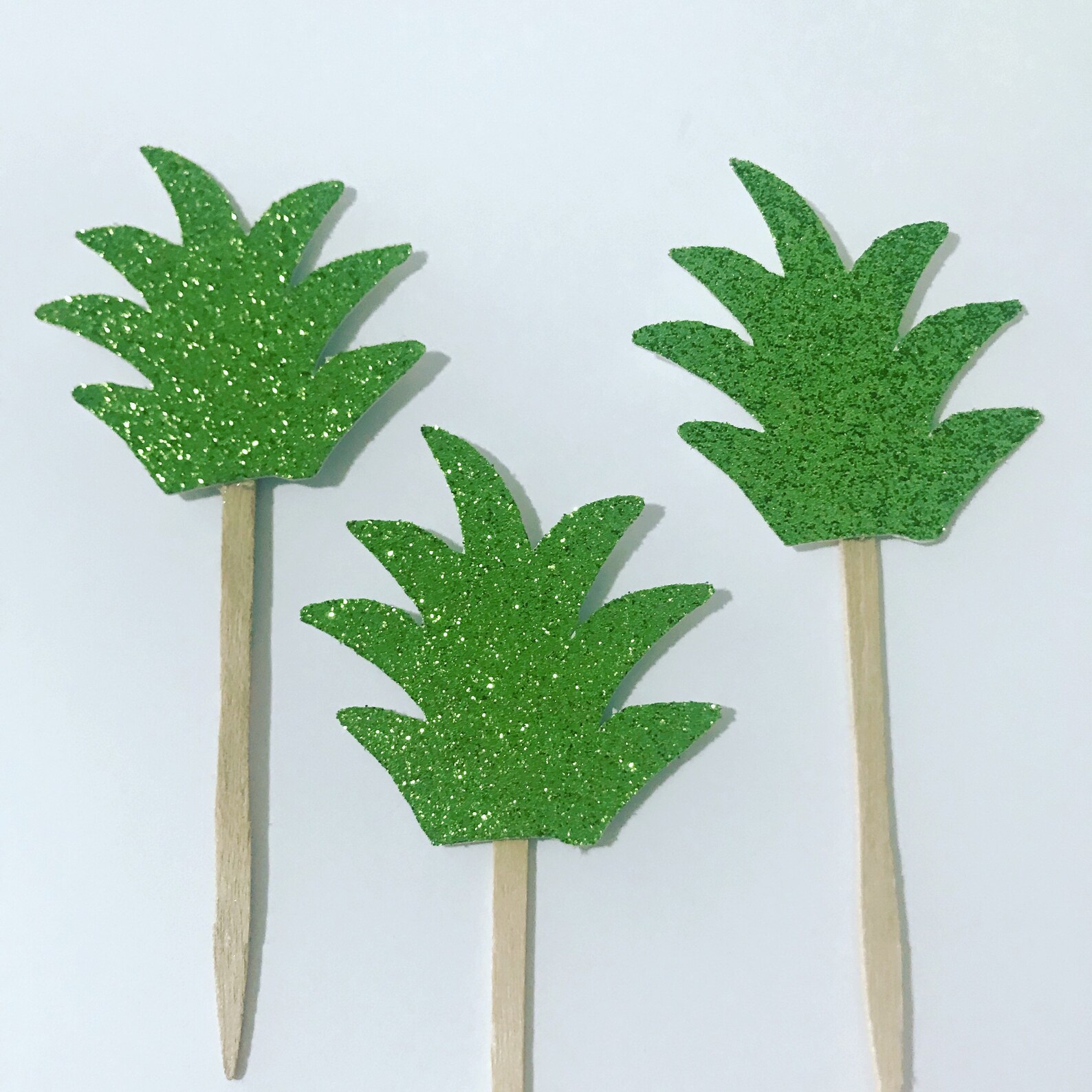 Pineapple Cupcake Toppers Pineapple Leaf - Etsy
