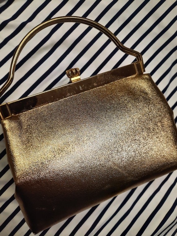 Gold Lame' Harry Levine Clutch Purse Evening Bag Hand… - Gem