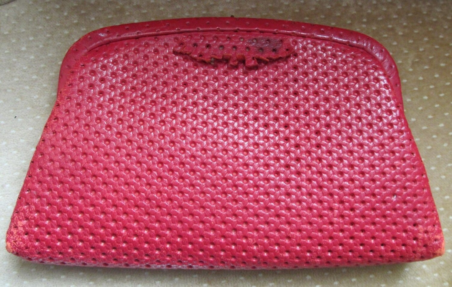 VTG Red Leather Stylecraft Clutch - Etsy