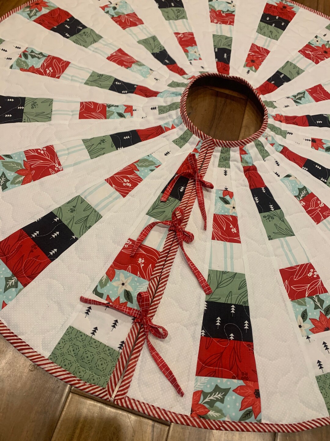 Farmhouse Christmas Tree Skirt. Large, Measuring Between 3942 With Free ...