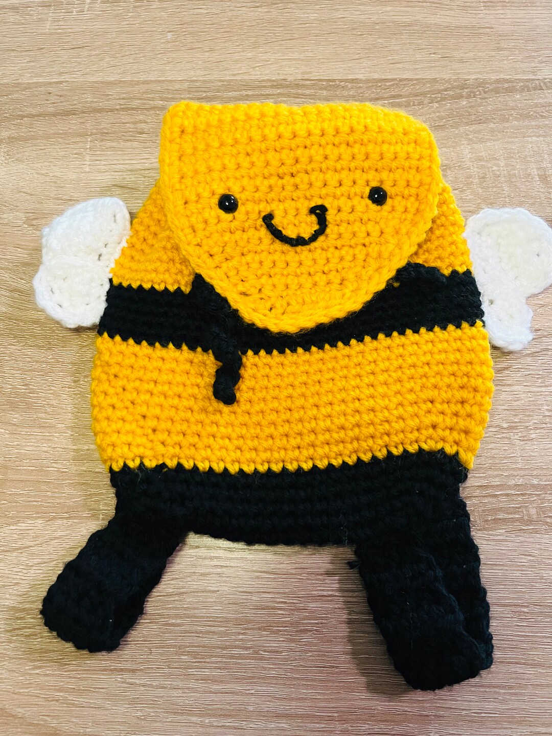 Crochet Bumble Bee Backpack, Crochet Bee Backpack, Small Crochet ...