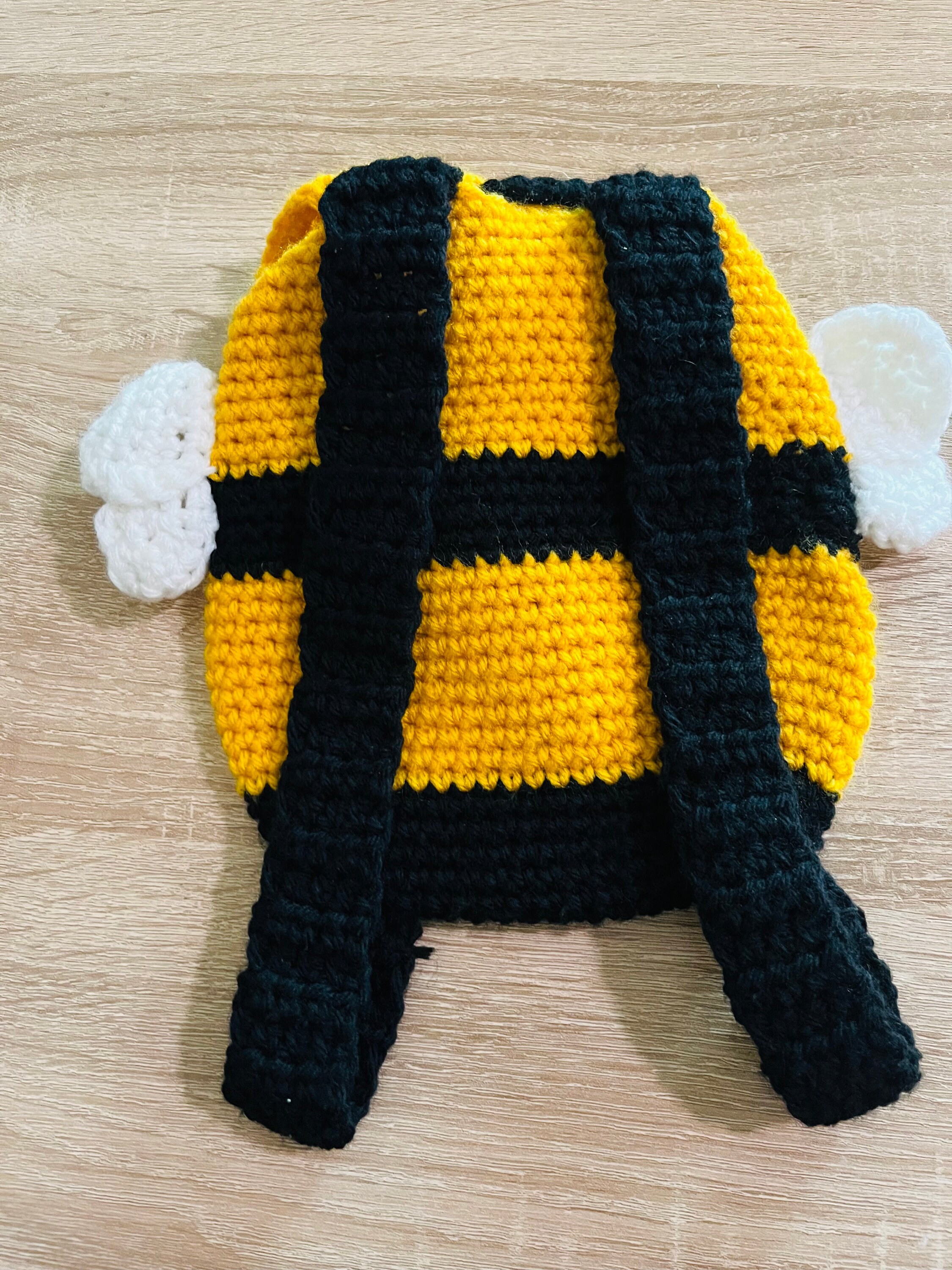 Crochet Bumble Bee Backpack, Crochet Bee Backpack, Small Crochet ...