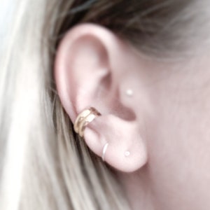 Twin Ear Cuff - Double Half Round Ear Cuff, Brass, Light Weight, Faker ...