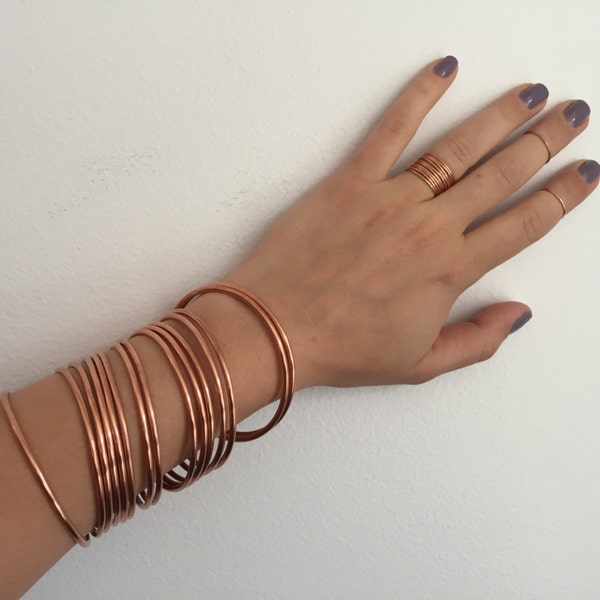 Copper Bangles - Etsy
