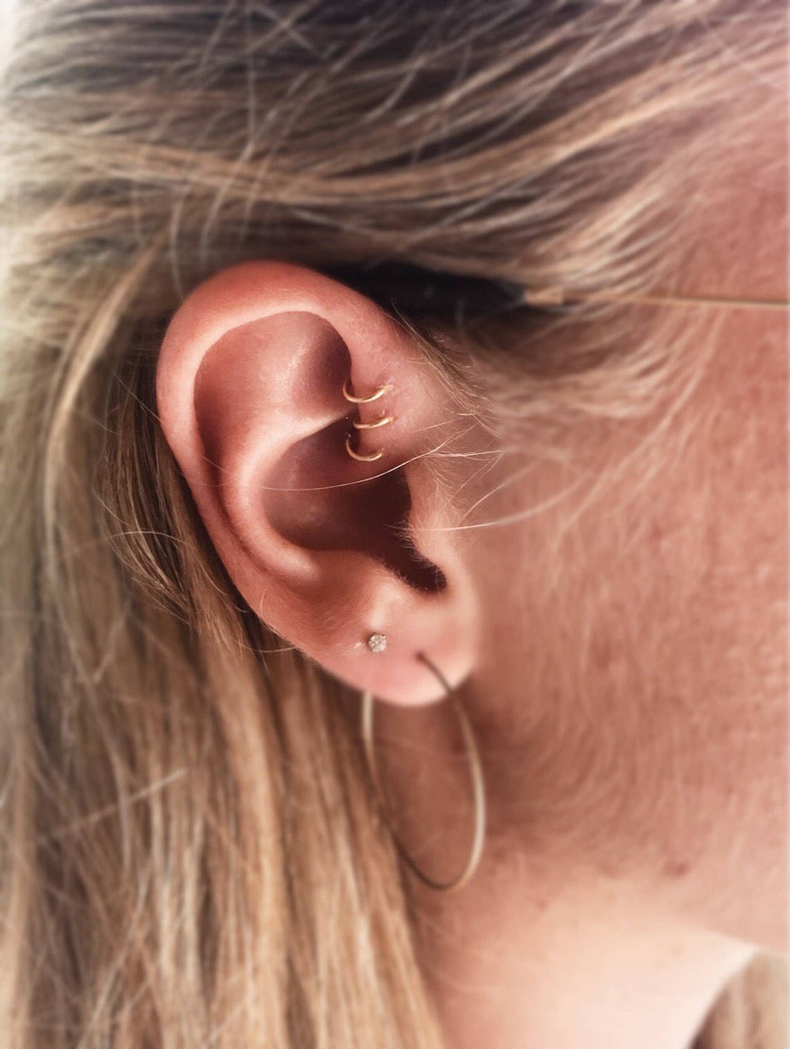 Endless Hoops tiny seamless hoop earrings ear huggers | Etsy