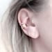 Twin Ear Cuff Double Half Round Ear Cuff Brass Light - Etsy