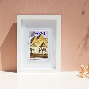 Egypt Pyramids Landscape Painting, Original Watercolor Art, Small ...