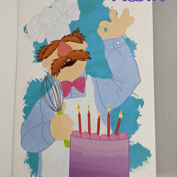 Chef Birthday Card - Etsy