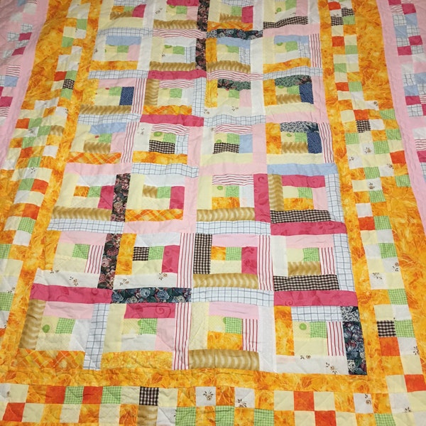 Log Cabin Patchwork - Etsy