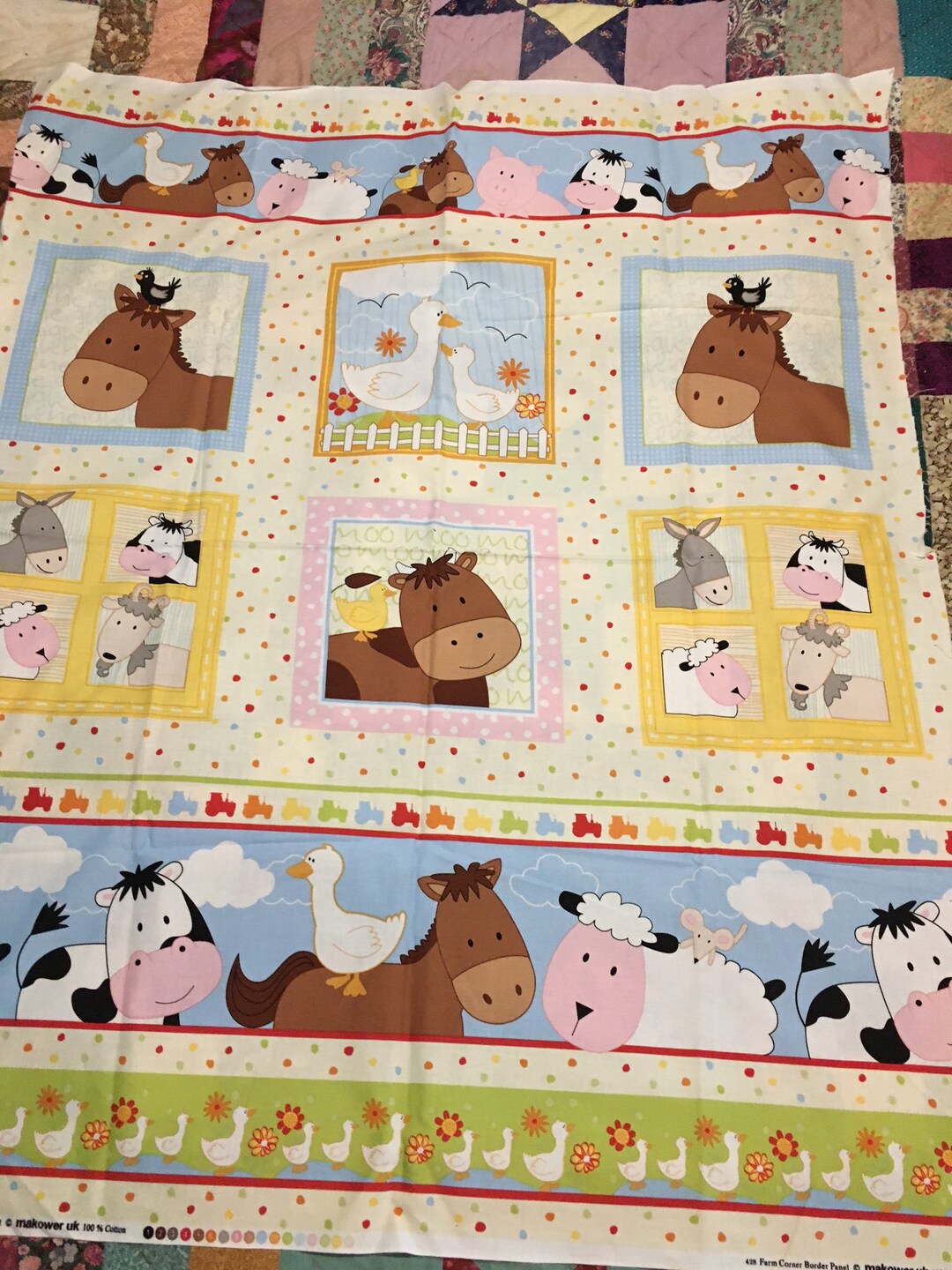 Farm Animals Fabric Panel for Quilt - Etsy