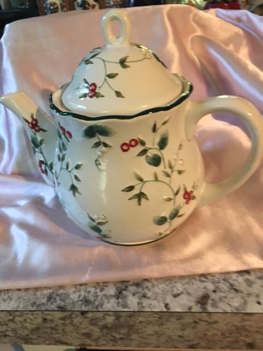 Vintage Pfaltzgraff "winterberry" Large Size Tea Pot NIB - Etsy