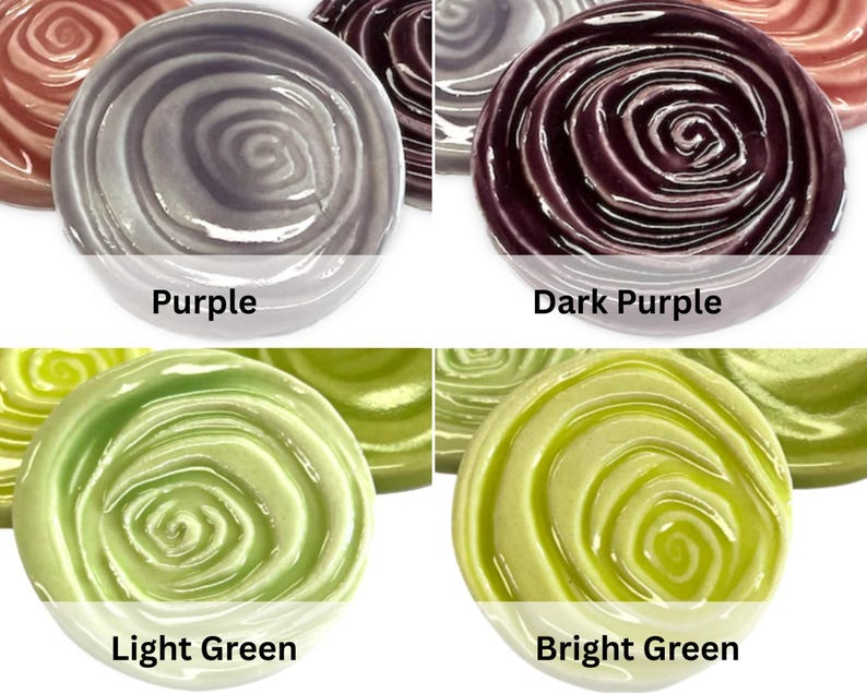 Handmade Round Ceramic Tiles – 4–4.5cm Porcelain Patterned Mosaic Tiles ...