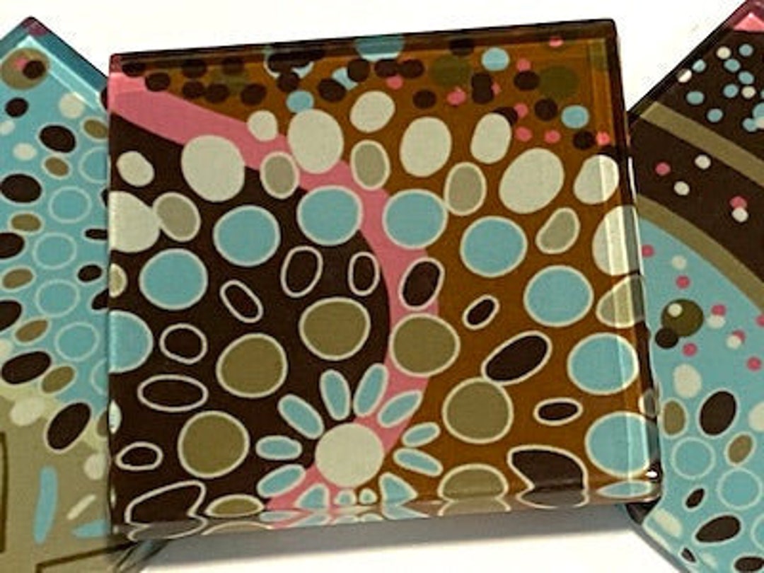 Aboriginal Inspired 5cm Glass Tiles - Pattern 10 (HM) Mosaic Tiles ...
