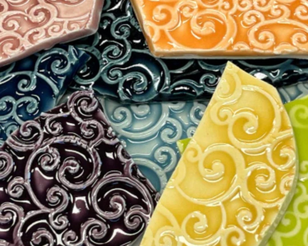 Colourful Handmade Ceramic Mosaic Shards – Irregular Tile Fragments ...
