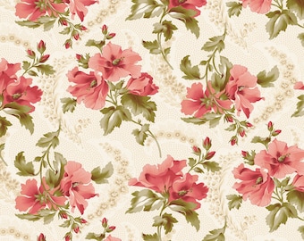 Large floral fabric | Etsy