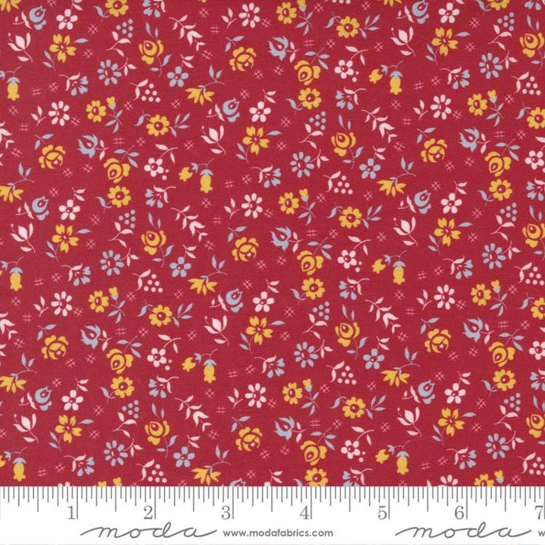 Picture Perfect Small Red Floral 21804-12 From Moda by the Yard - Etsy
