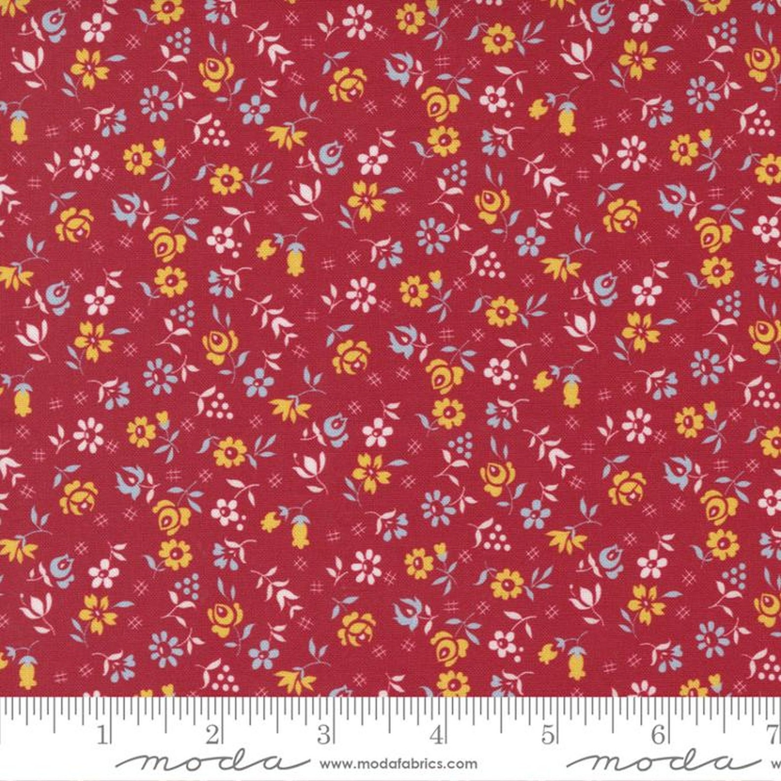 Picture Perfect Small Red Floral 21804-12 From Moda by the Yard - Etsy