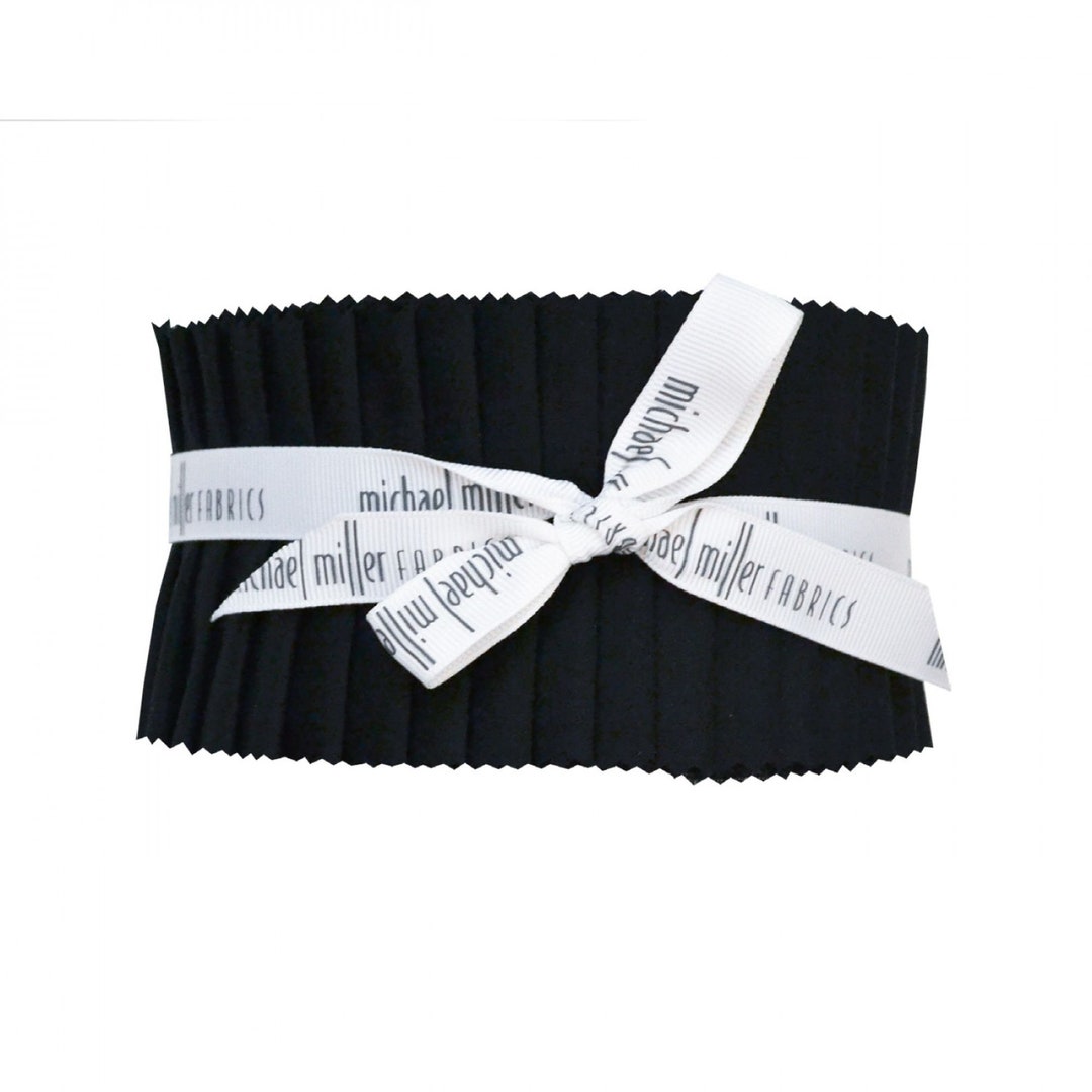 Jet Black Solid Jelly Roll ROLL0216 From Michael Miller by the Roll - Etsy