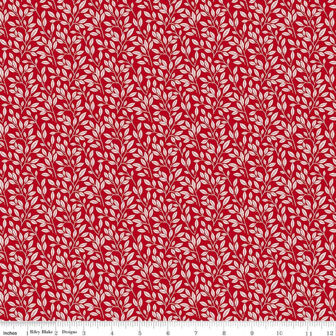 Radiant Ruby Leaves C17263-SCHOOLHOUSE by Dani Mogstad From Riley Blake ...