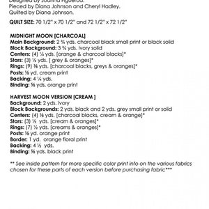 Midnight Moon Quilt Pattern From Fig Tree & Company - Etsy