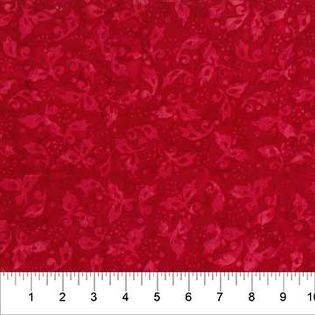 Birds of Paradise Dark Red Batik Fabric 80873-25 From Banyan by the ...