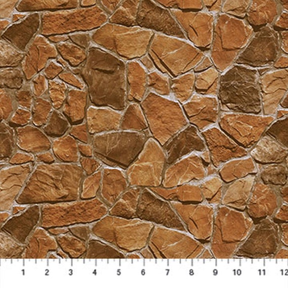 The Nativity Stone Wall Fabric DP24659-37 From Northcott by - Etsy