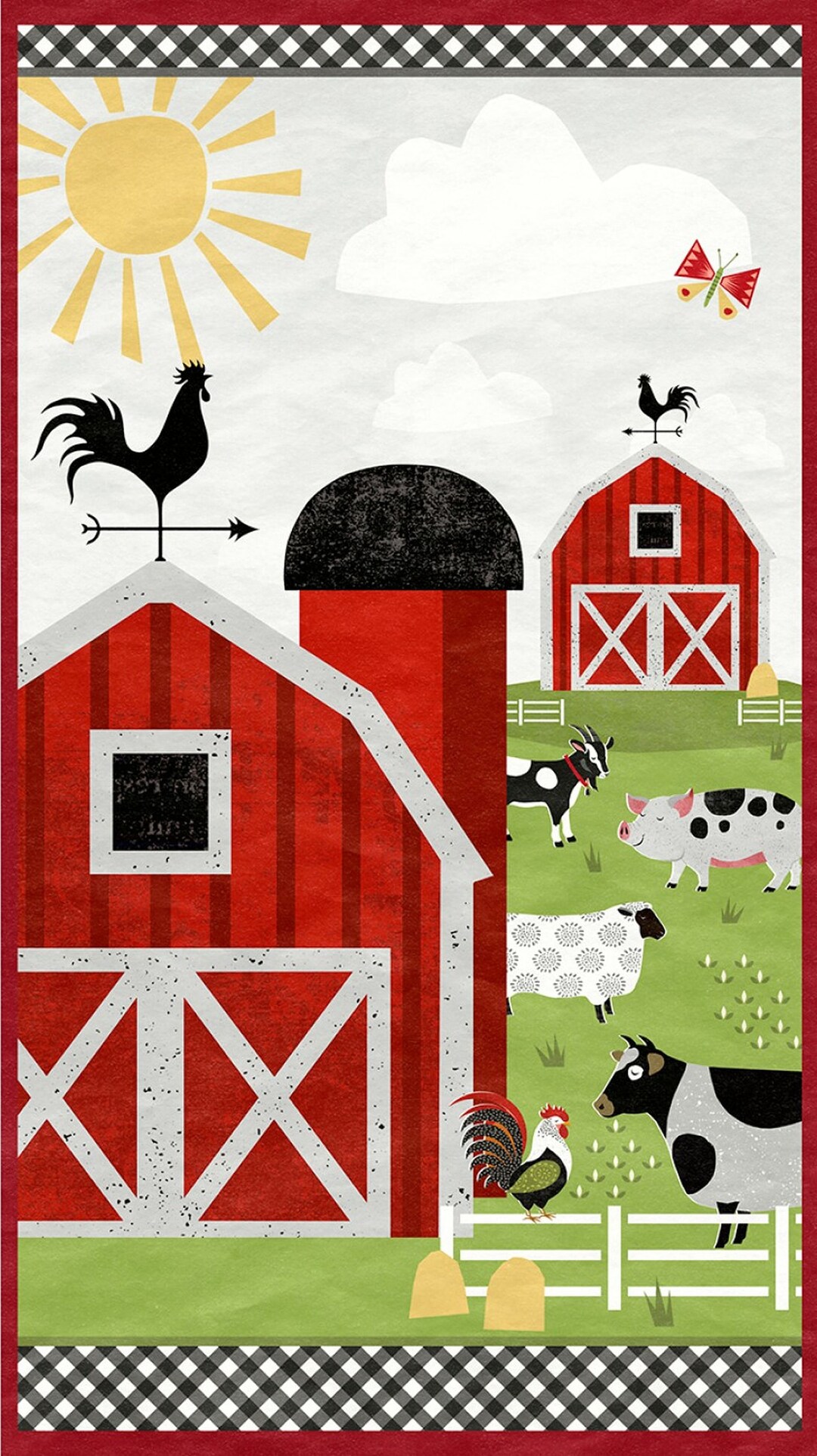 Country Life 24" X 44" Panel 68540-371 From Wilmington by the Panel - Etsy