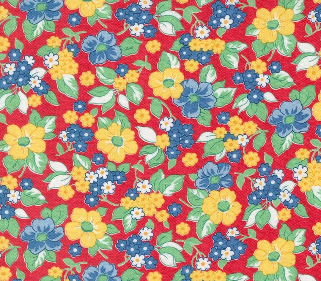 30s Playtime Scarlet Fabric 33750-14 From Moda by the Yard - Etsy