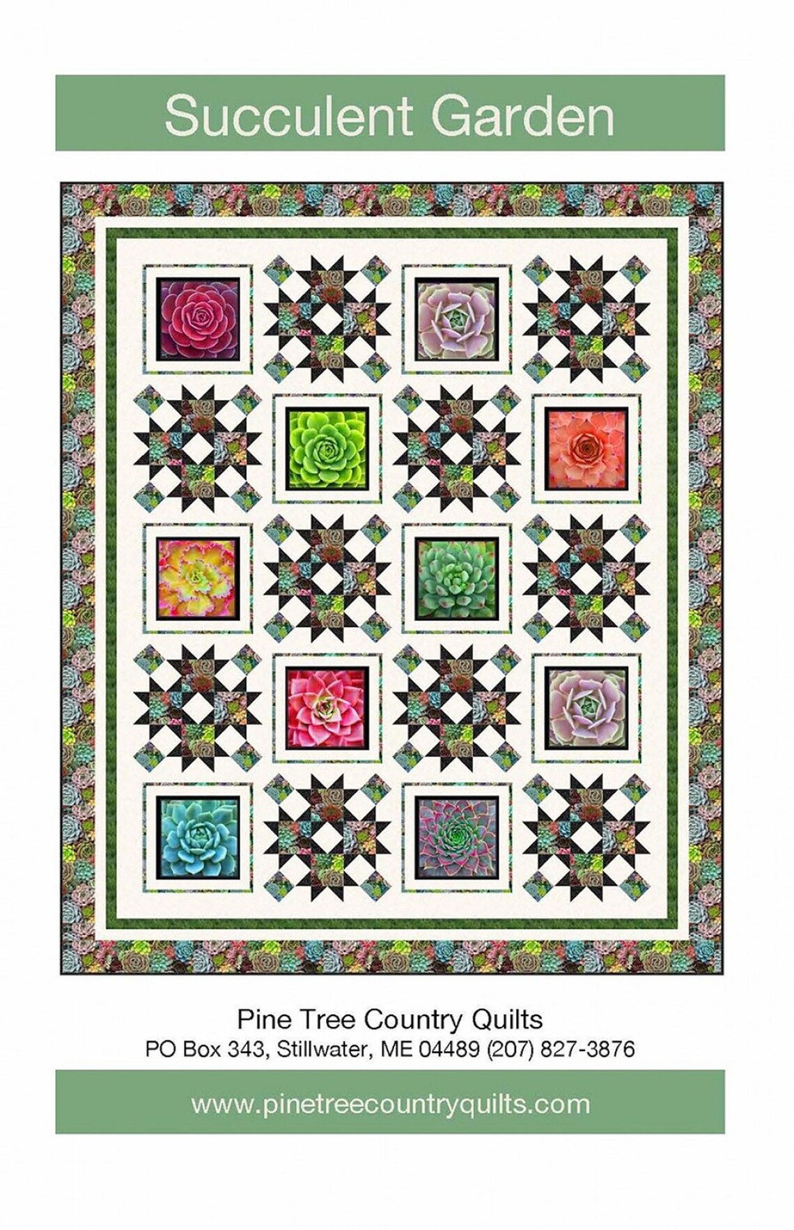 Succulent Garden Quilt Pattern PT1741 From Pine Tree Country - Etsy