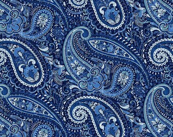 Paisley Navy - Etsy