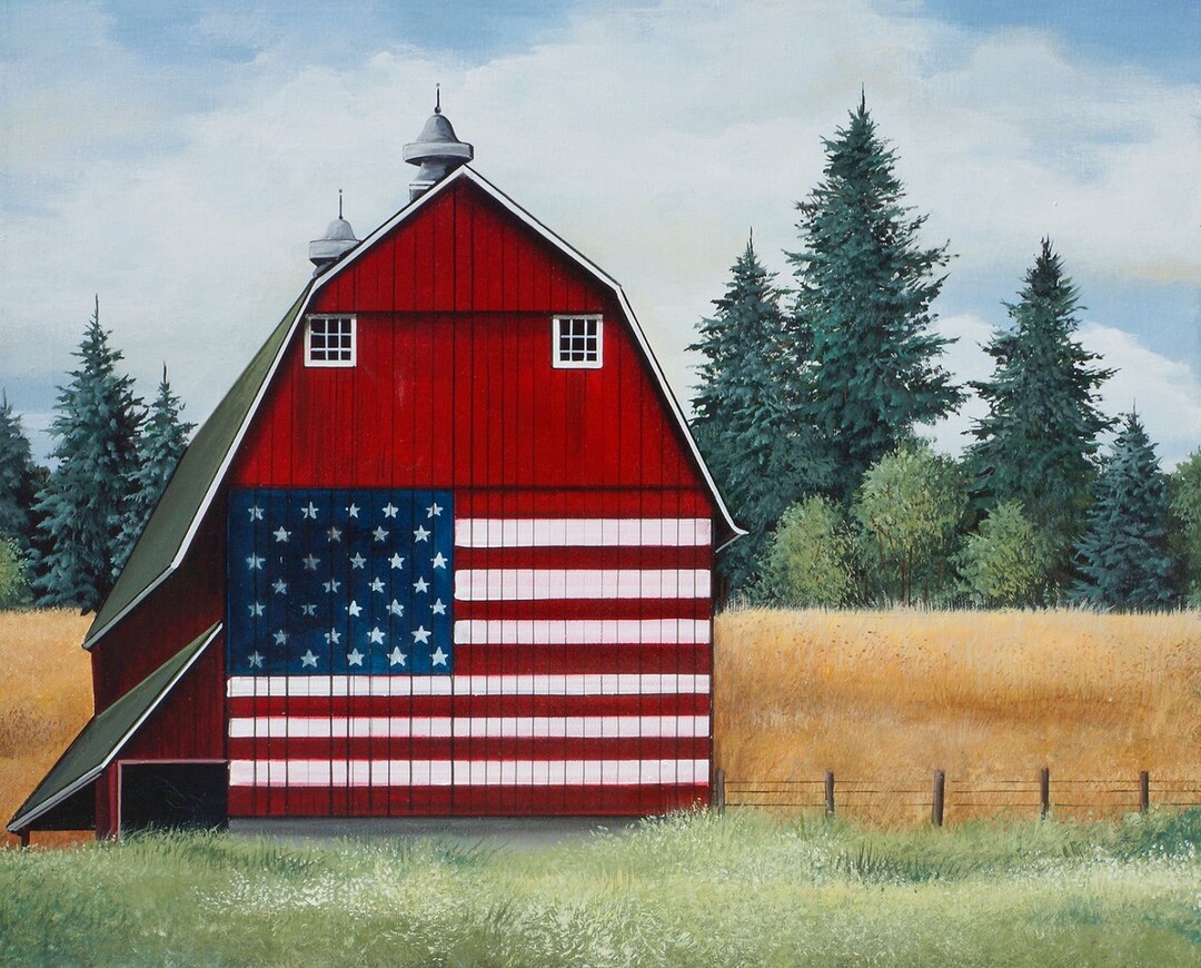 American Barn 36" X 44" Panel AL-5877 From David Textiles by the Panel ...