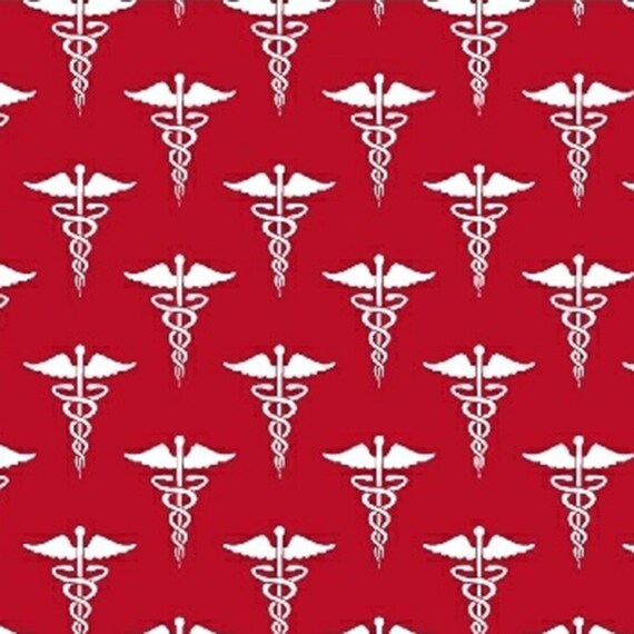 Calling All Nurses Red Nurses Symbol Fabric 37306-4 From | Etsy