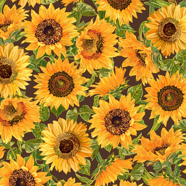 Sunflower Fabric - Etsy