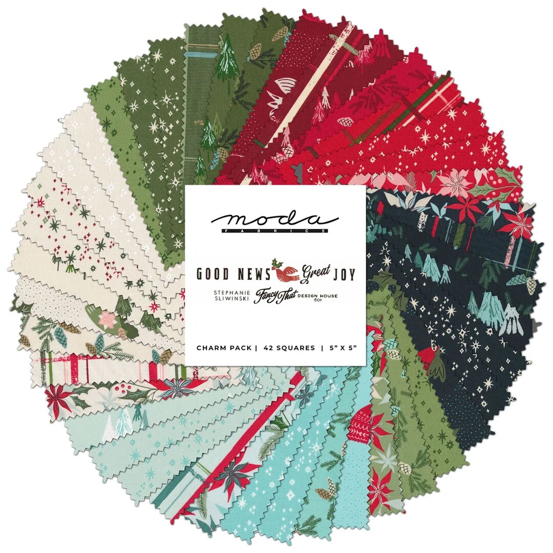 Good News Great Joy Charm Pack 45560PP by Fancy That Design House for ...