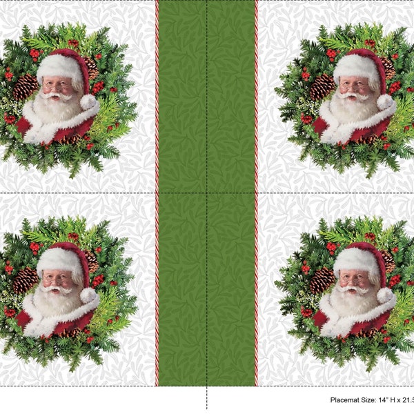 Here Comes Santa Fabric Panel - Etsy