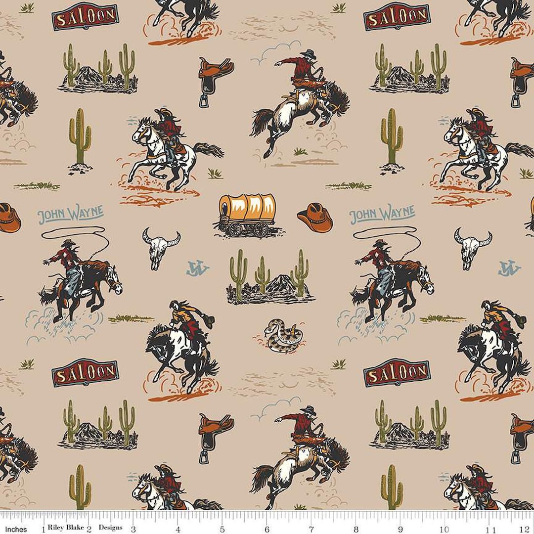 John Wayne Courage Main Sand C14300-SAND From Riley Blake by the Yard ...